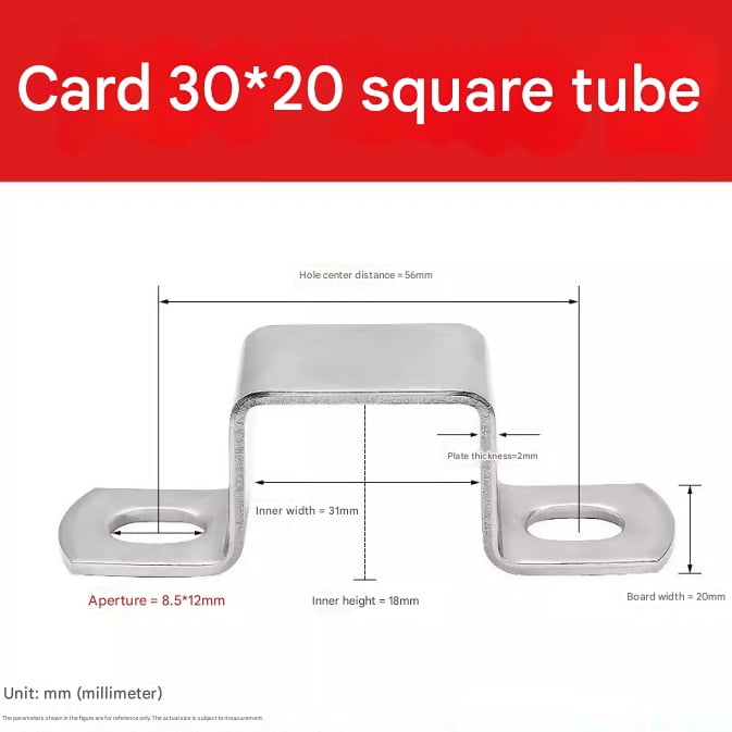 DSH Square pipe clamp 10 pack square rectangular pipe clamp stainless ...