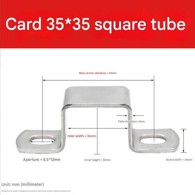 DSH Square pipe clamp 10 pack square rectangular pipe clamp stainless ...