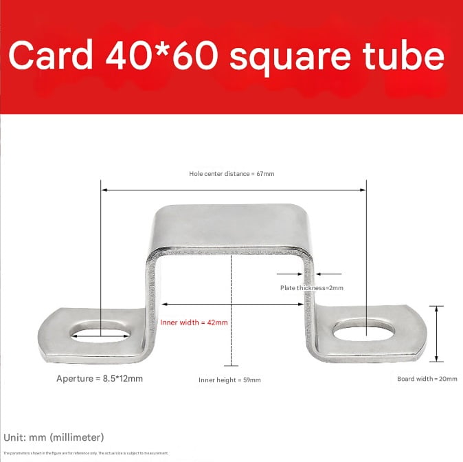 DSH Square pipe clamp 10 pack square rectangular pipe clamp stainless ...