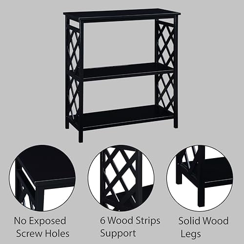 DSHADE Console Table Entryway Table with 3-Tier Storage Shelves & Solid ...