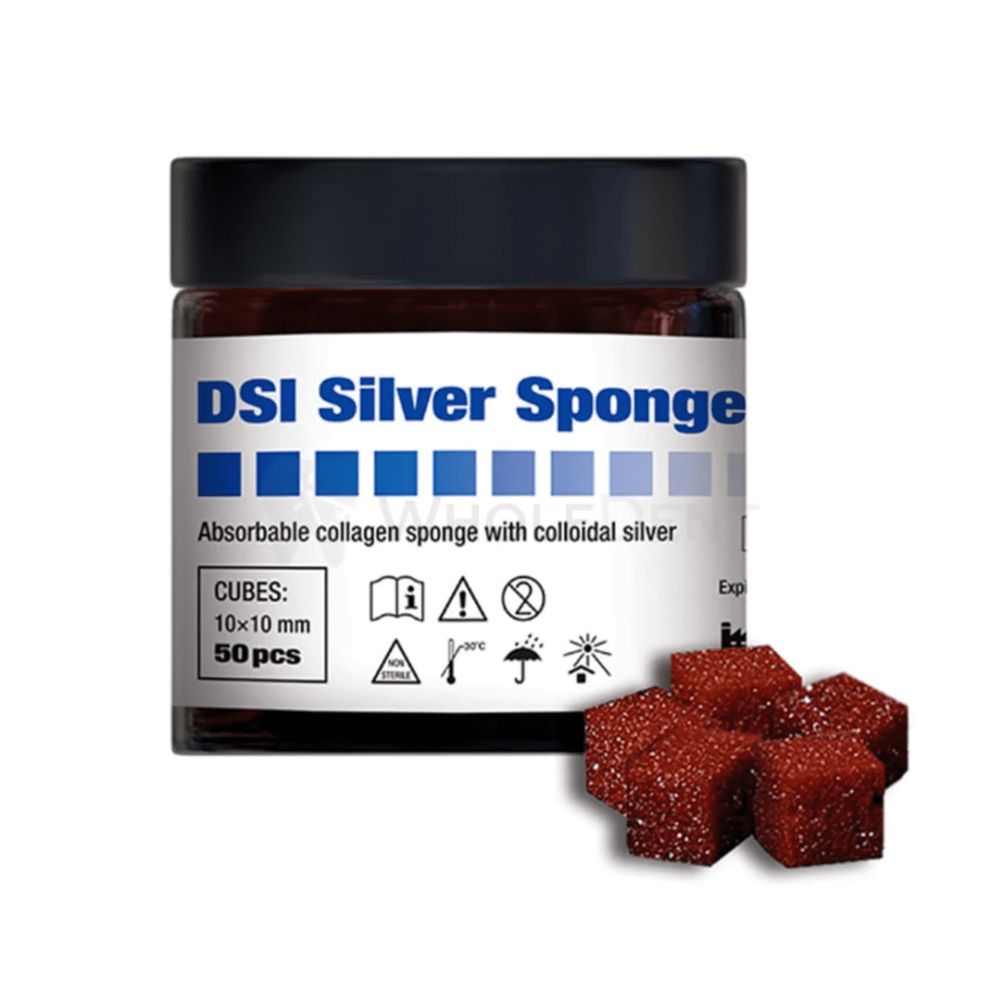 DSI - Non Sterile Gelatine Hemostatic Silver Sponge 50pcs - Wound ...