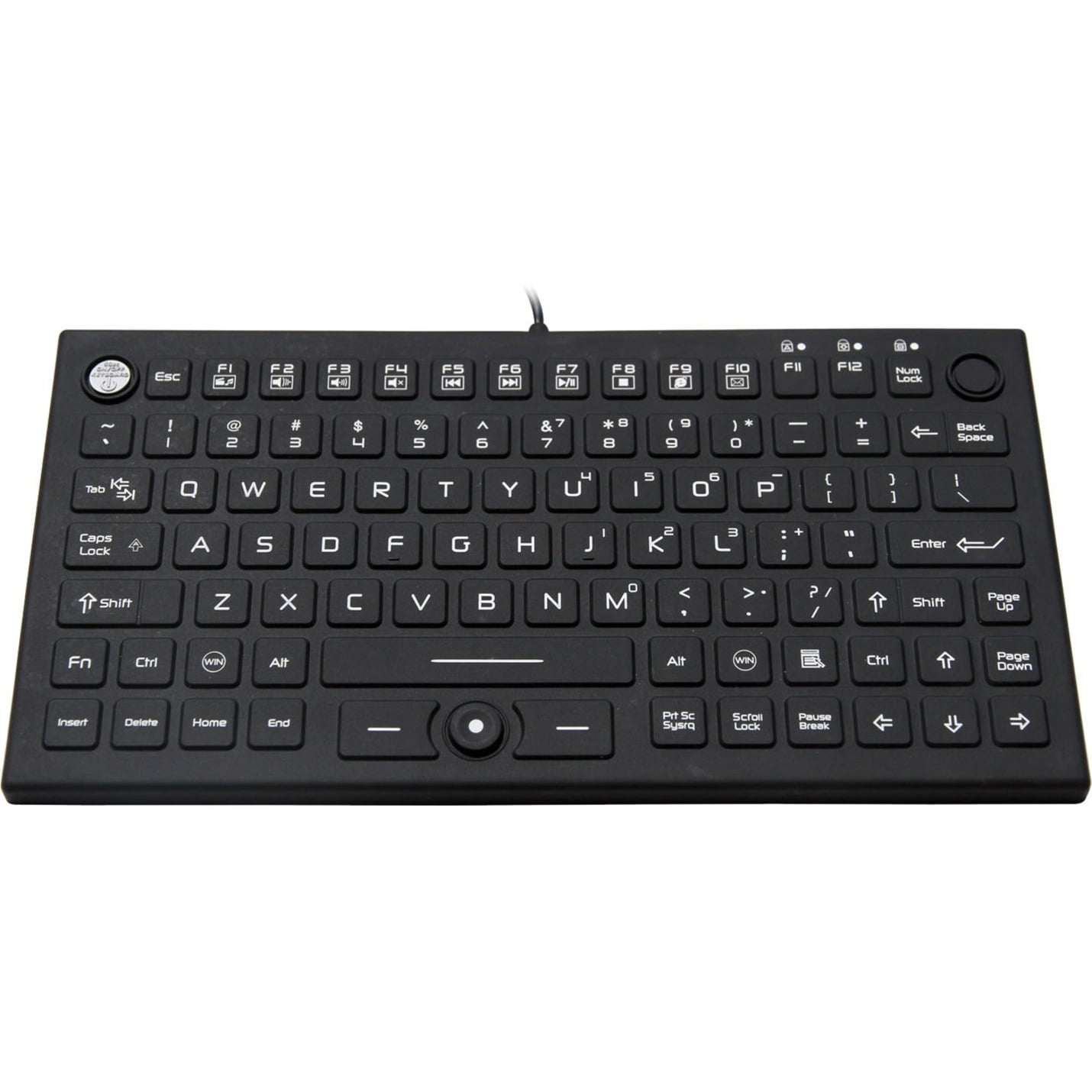 DSI WATERPROOF IP68 SILICONE COMPACT KEYBOARD W/ MOUSE POINTER, BACKLIT ...