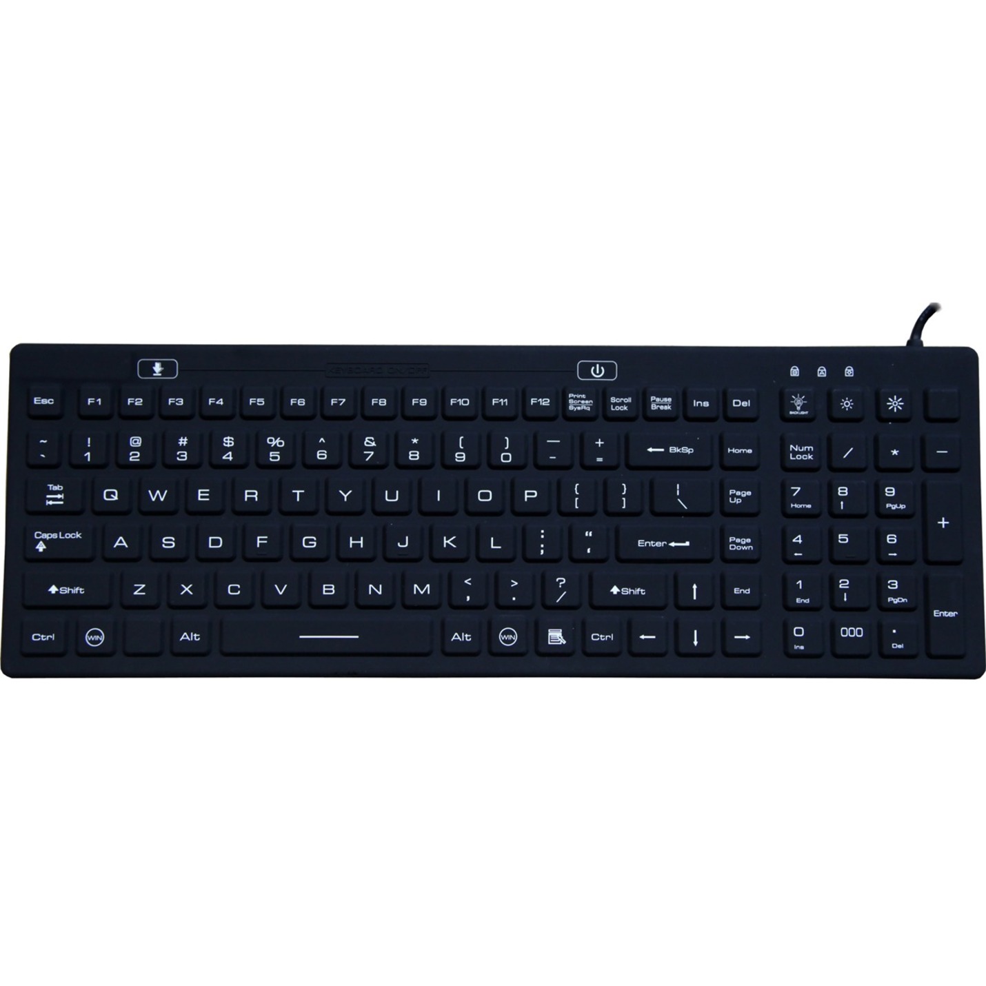 DSI WATERPROOF IP68 SILICONE FULL SIZE KEYBOARD WITH LED BACKLIT ...