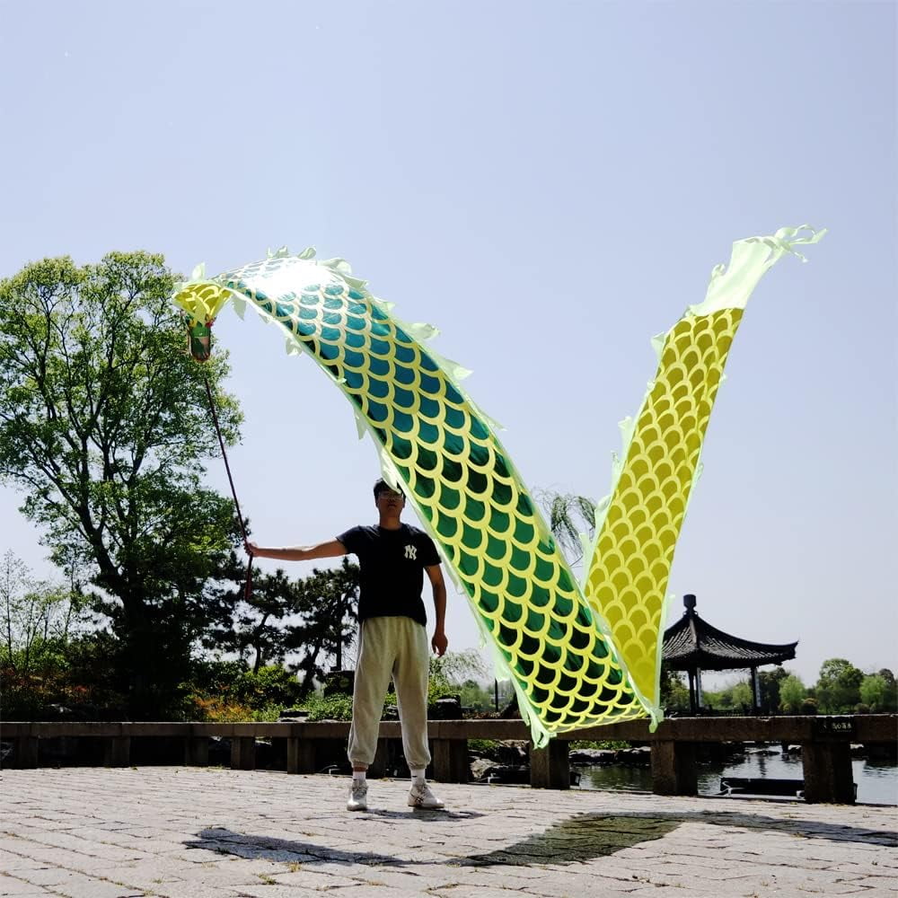 DSJUGGLING Golden Dragon Poi with 3D Real-Like Plastic Dragon Head and ...