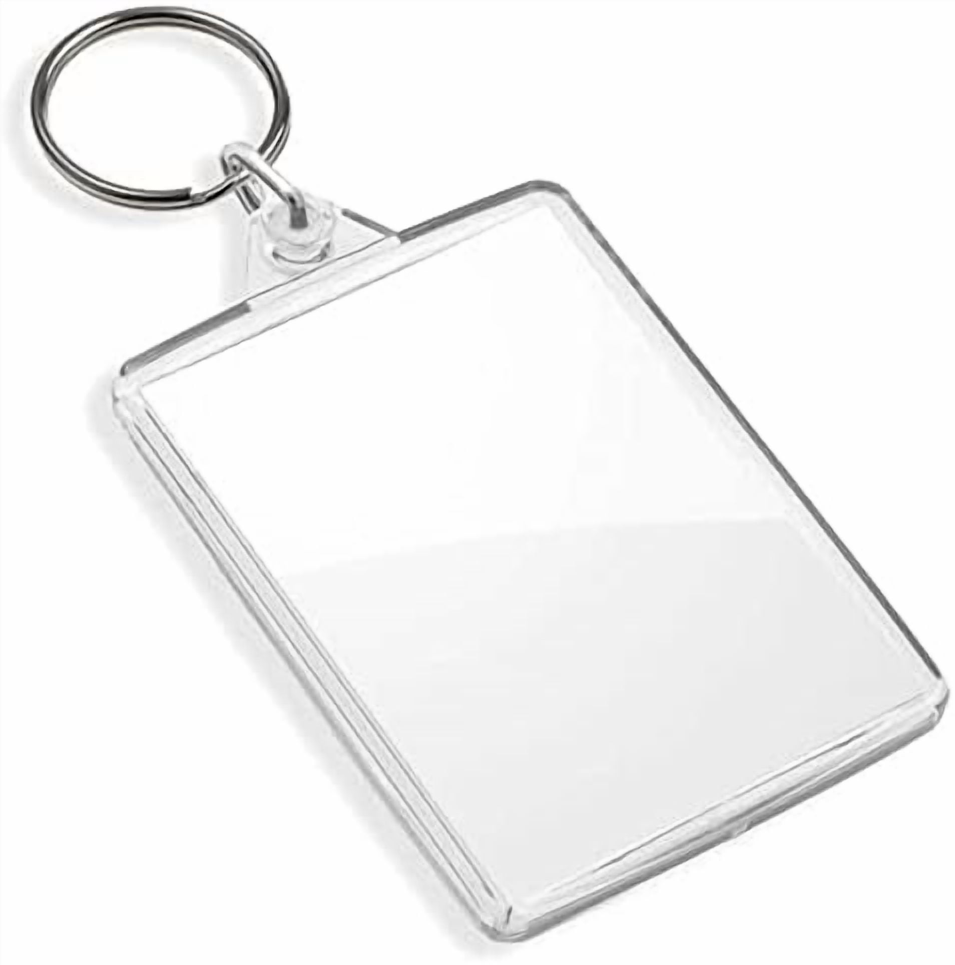 DSL Blank Photo Insert Keychains (100 Pack) - 50x35mm - Translucent ...