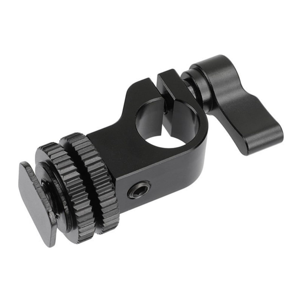 DSLR Tube 15mm Rod Clamp Aluminum Alloy with 1/4 Thread Hole Attach to ...