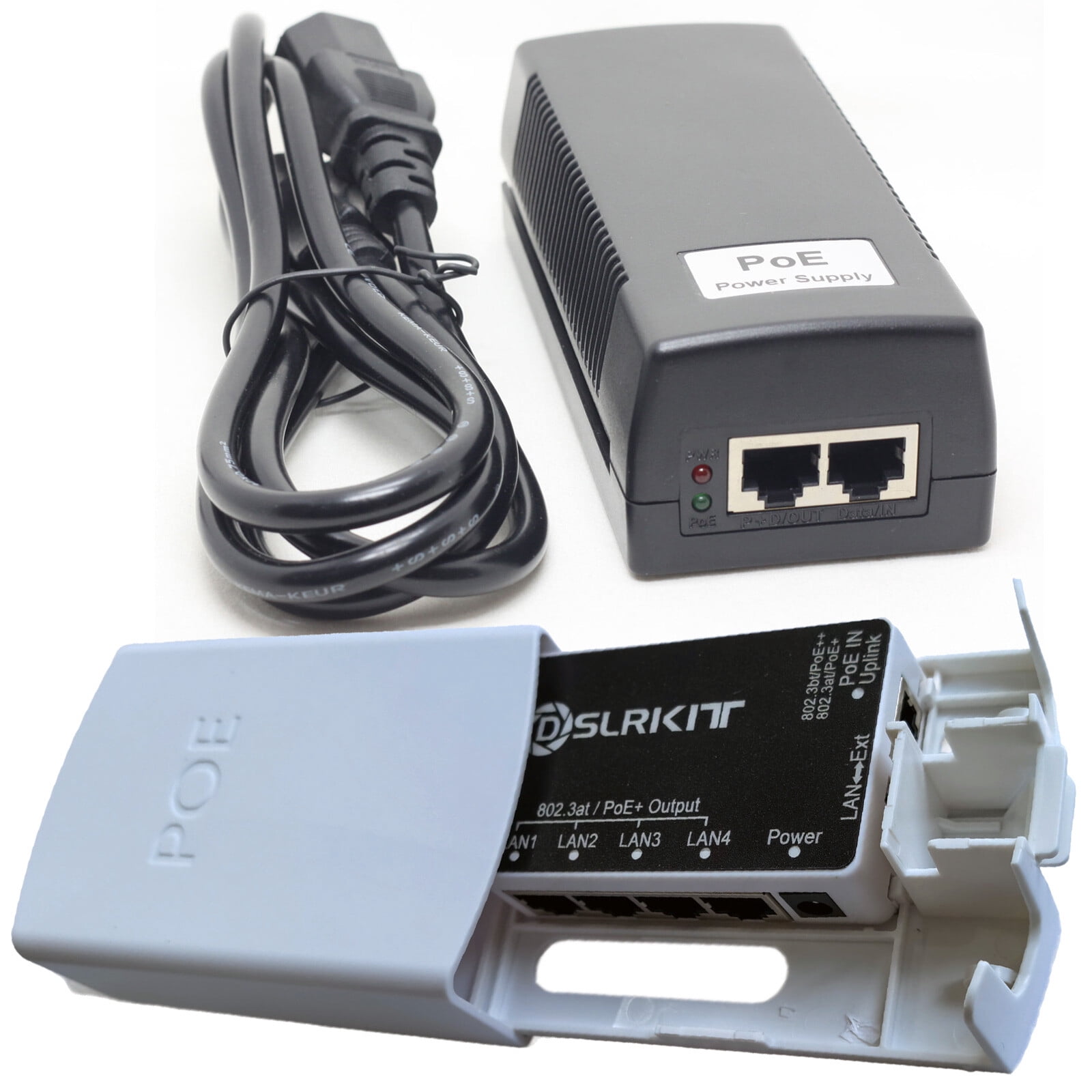 DSLRKIT PoE++ 60w Outdoor Expansion Kit 802.3BT 5-Port PoE Passthrough ...
