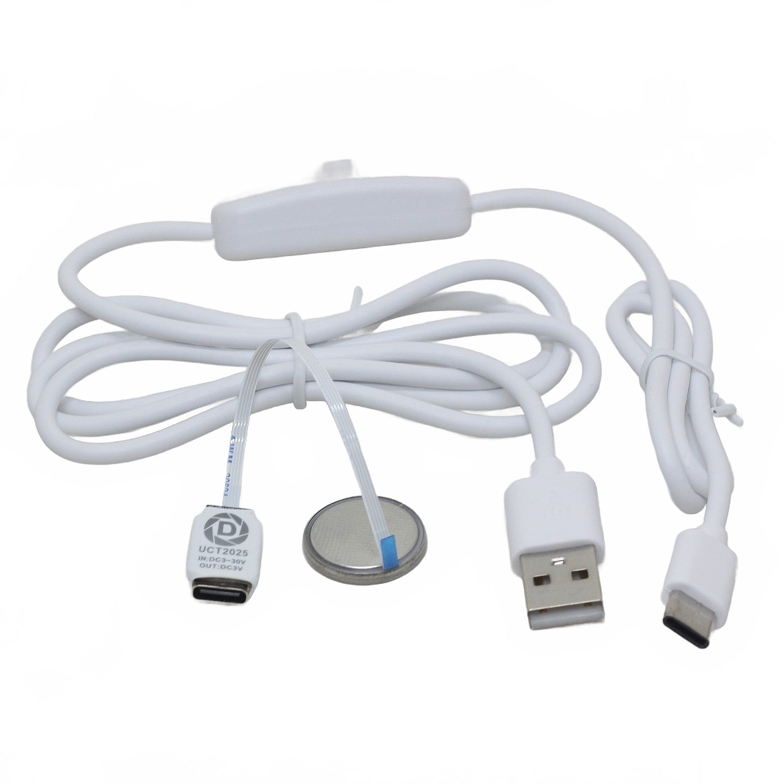 DSLRKIT USB TYPE-C to CR2025 Dummy Battery Adapter Thin FFC Cable USB ...