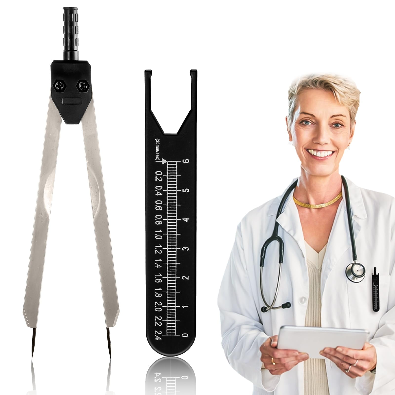 DSLSQD EKG Calipers ECG Calipers Measuring Tool with Ruler EKG Caliper ...