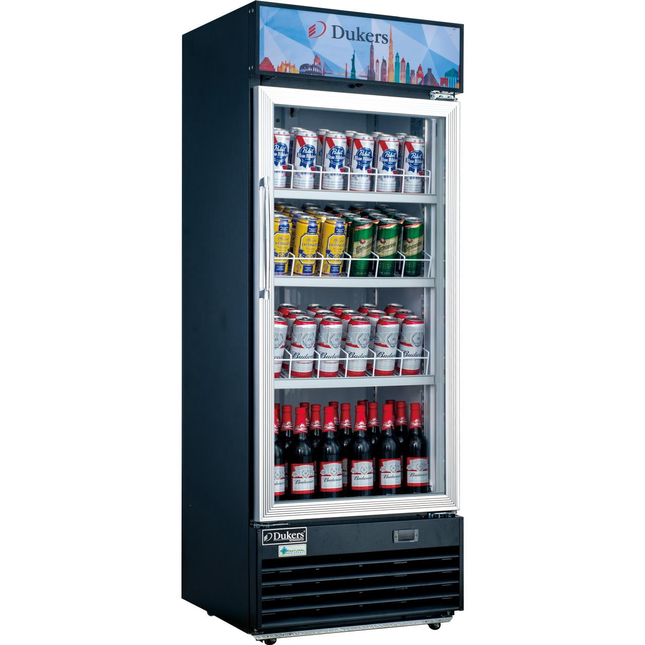 DSM-12R Commercial Single Glass Swing Door Merchandiser Refrigerator ...