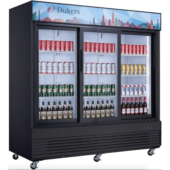 DSM-68SR Commercial Glass Sliding 3-Door Merchandiser Refrigerator ...