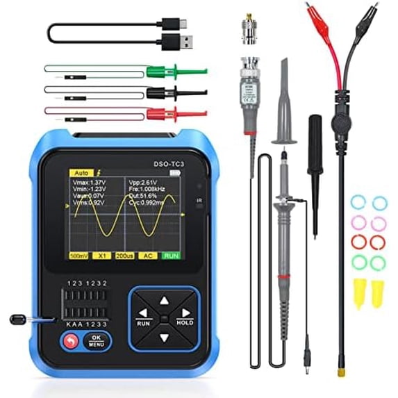 DSO TC3 Digital Oscilloscope Transistor Tester Meter 3 in 1 Portable ...