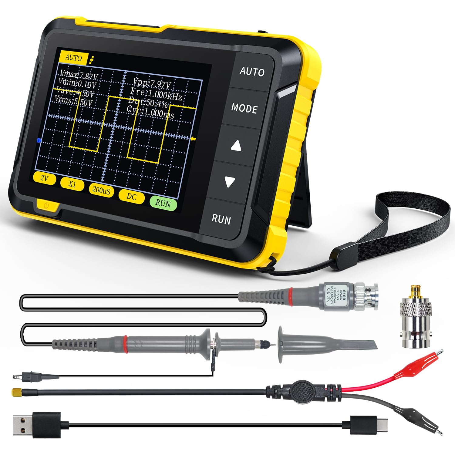 DSO152 Oscilloscope - 2.8" TFT Handheld Digital Oscilloscope Kit ...