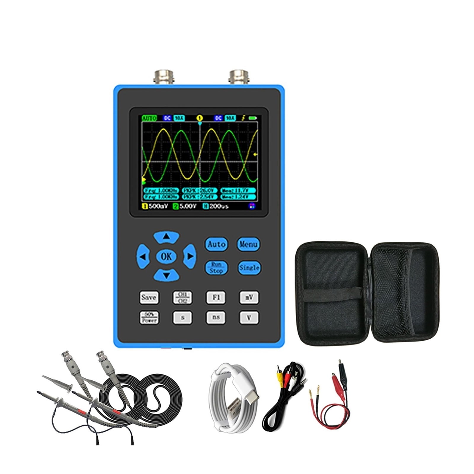 DSO2512G 120M Bandwidth 500MSa/s 2 In 1 Dual Channel Oscilloscope 10mV ...