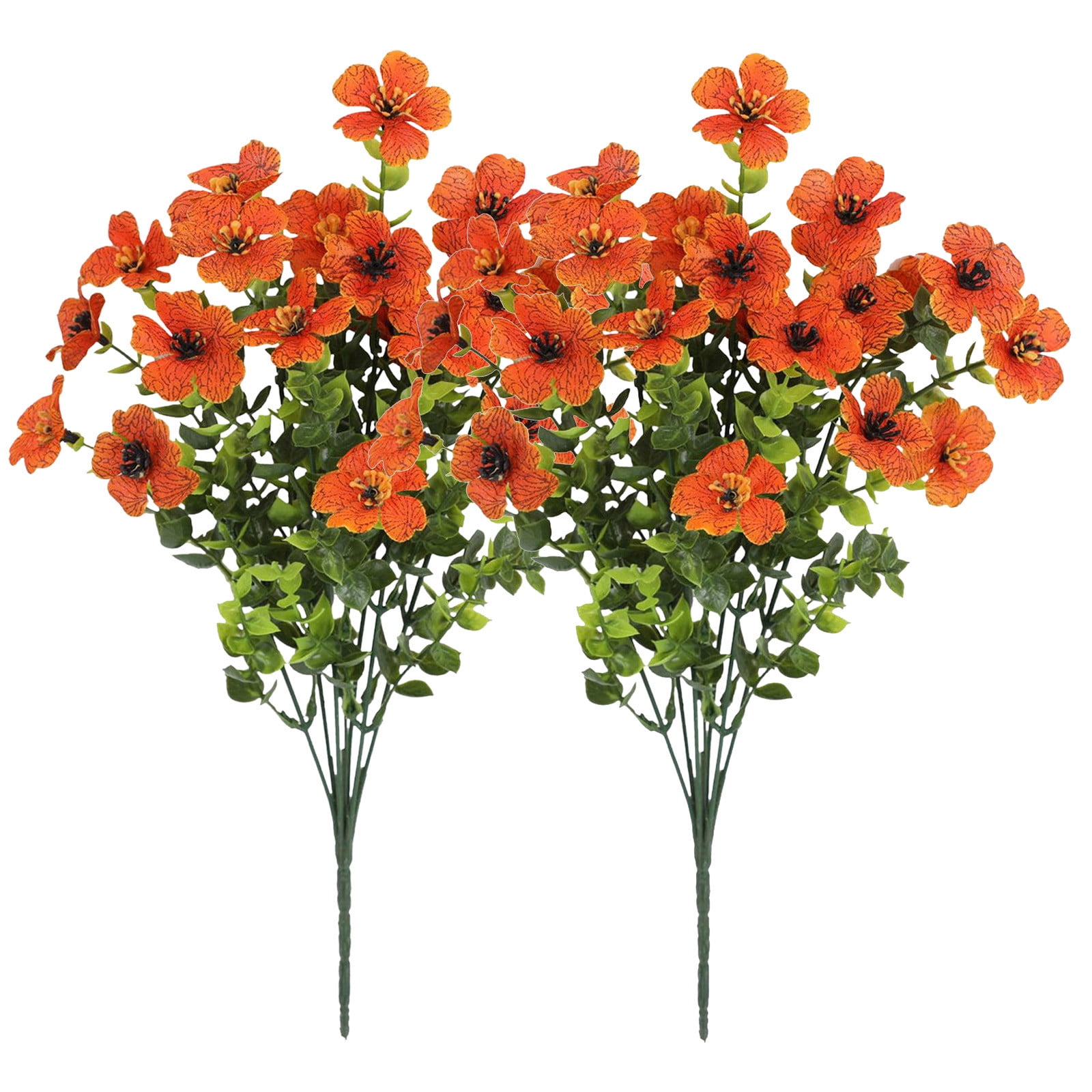 DSOROZI 2 Bundles Violet Artificial Flowers, UV Resistant Flowers ...