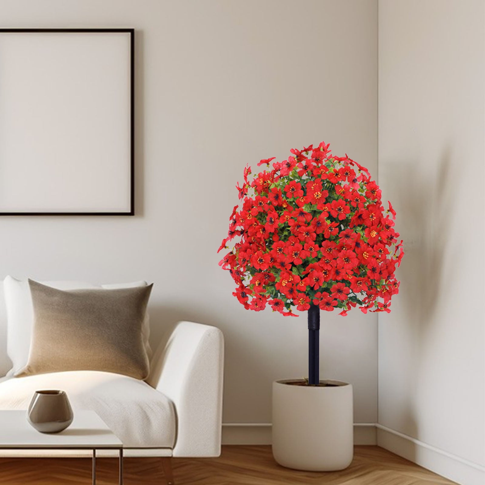 DSOROZI Artificial Boxwood Violet Topiary Trees,Set of 2 Artificial ...