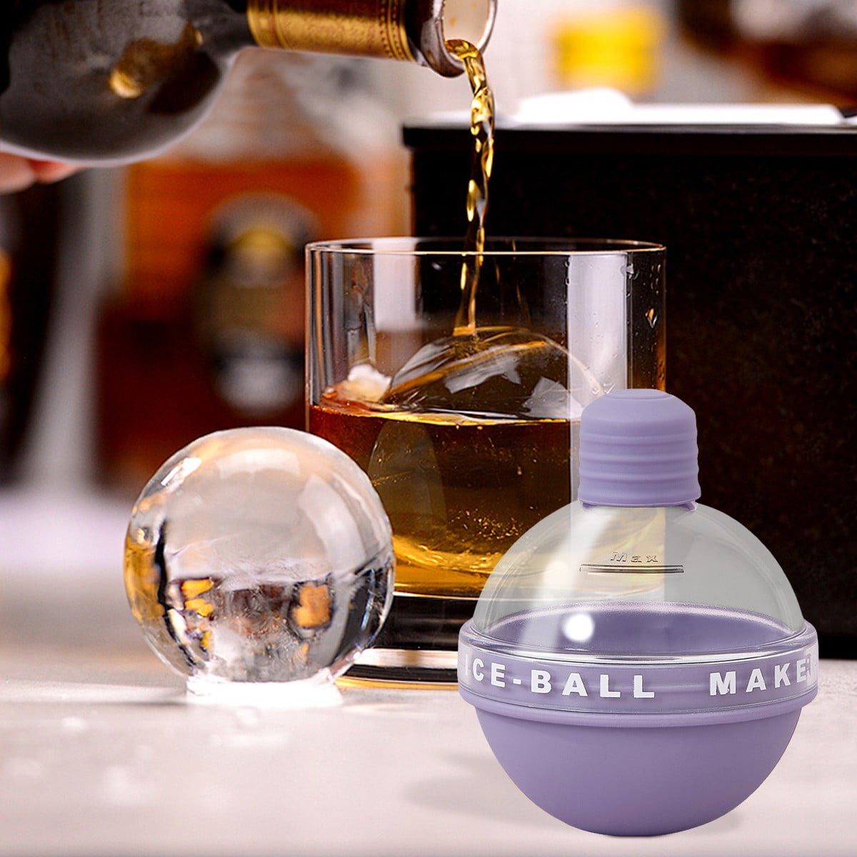 DSOROZI Ice ball maker mold For Whiskey And Cocktails.Individual ice ...