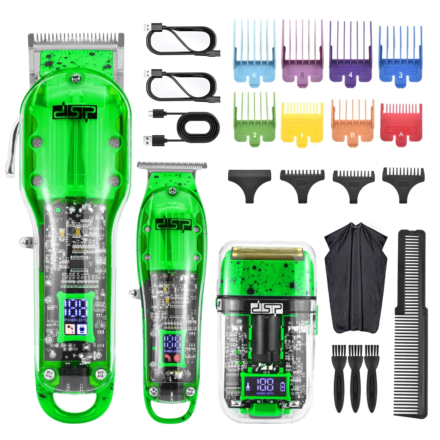 DSP Hair Clipper, Trimmer, Beard Shaver Kit for Men Professional Barber ...
