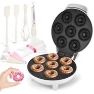 Mini Doughnut Maker|Mini Cake Donut Machine|Double-sided Heating Make 7 ...