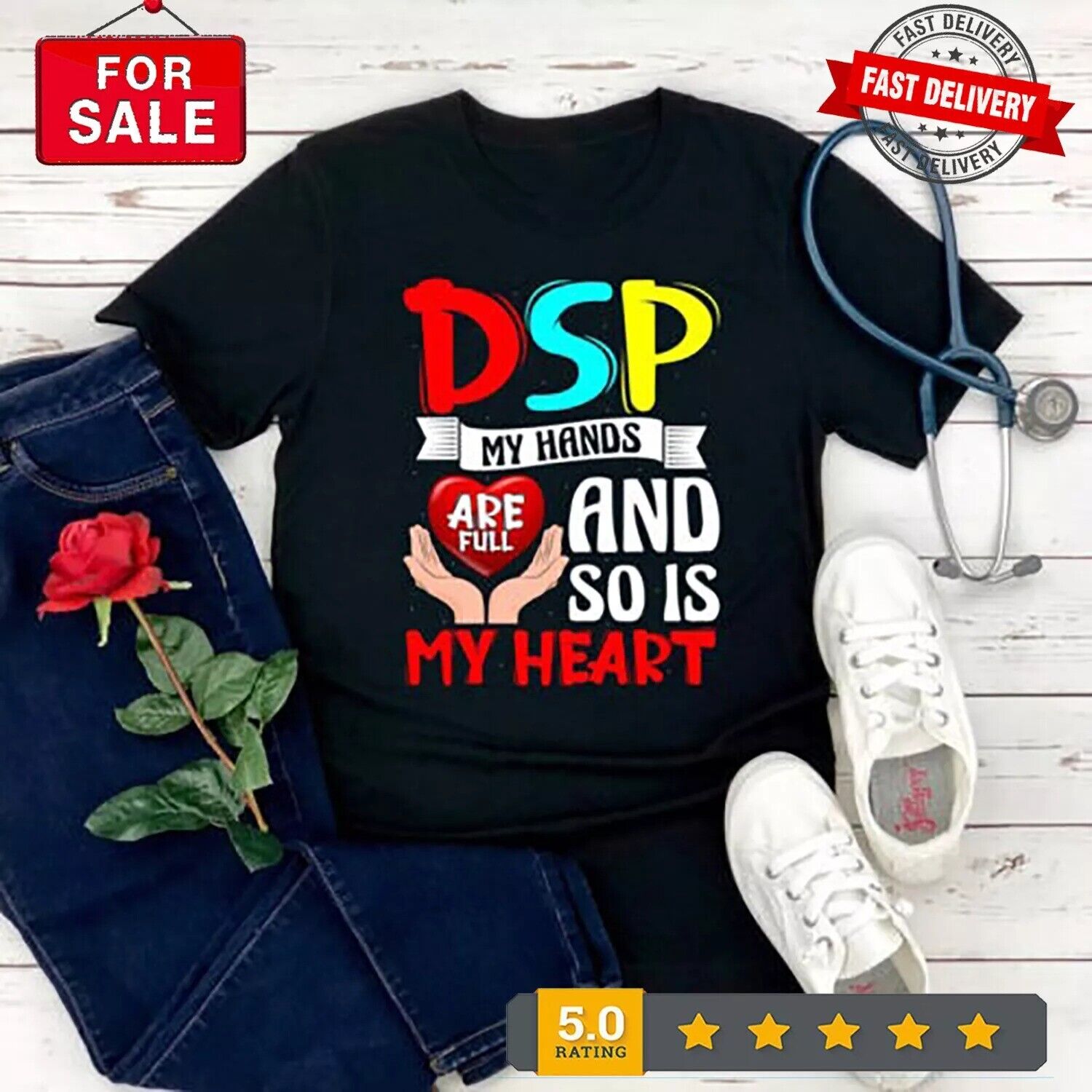 DSP Shirt, Direct Support Professional Shirt, DSP My Hands Are Full And ...