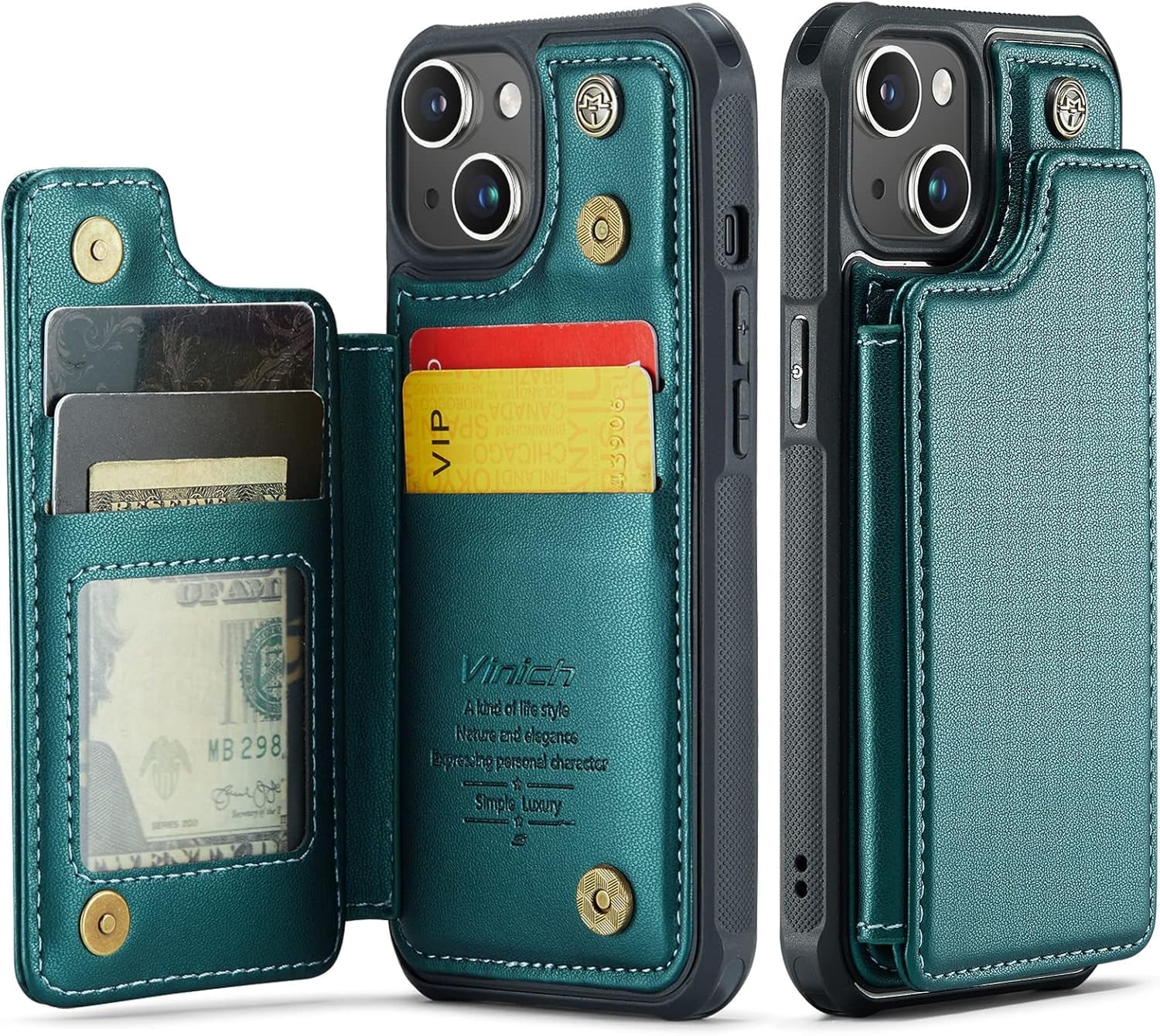 DSR for iPhone 13 Wallet Case with Card Holder, RFID Blocking for ...