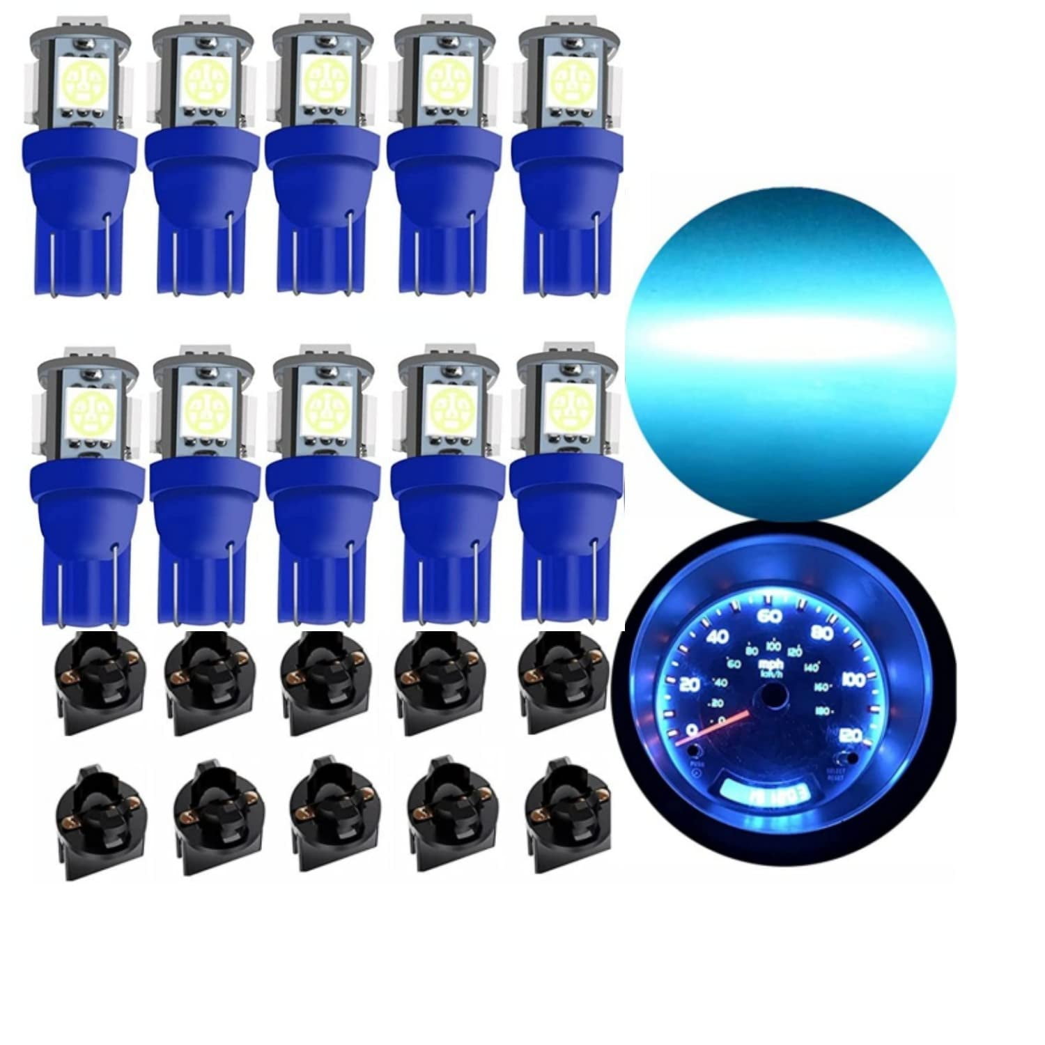 DSSOOY 10Pack T10 194 SSF20 168 LED Light Bulb 158 161 PC194 PC195 ...