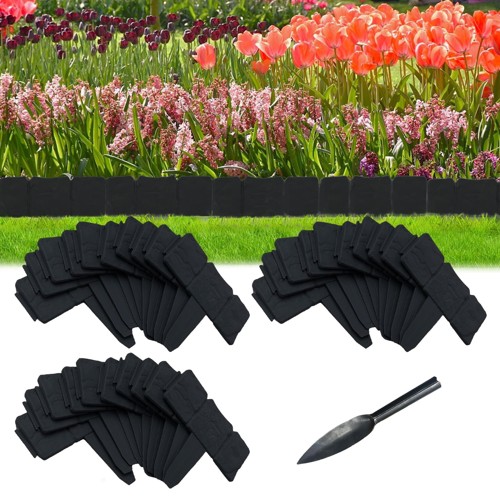 DSTESS Garden Edging Border, 24ft Landscaping Border Edging for Flower ...