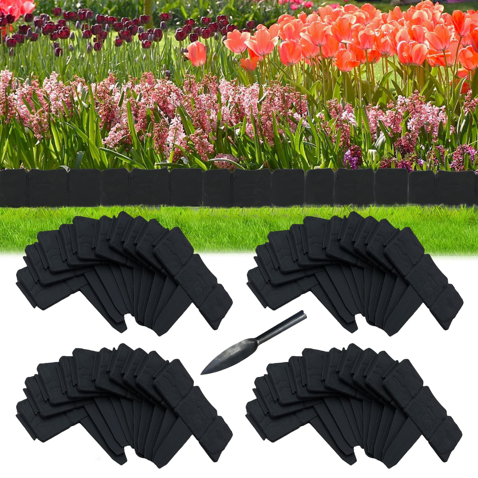 DSTESS Garden Edging Border, 32ft Landscaping Border Edging for Flower ...