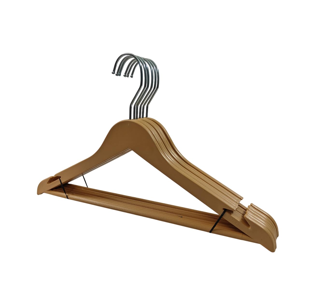 DSTS Enterprsies WoodFinish Plastic Cloth Hangers Ultra Thin Space ...