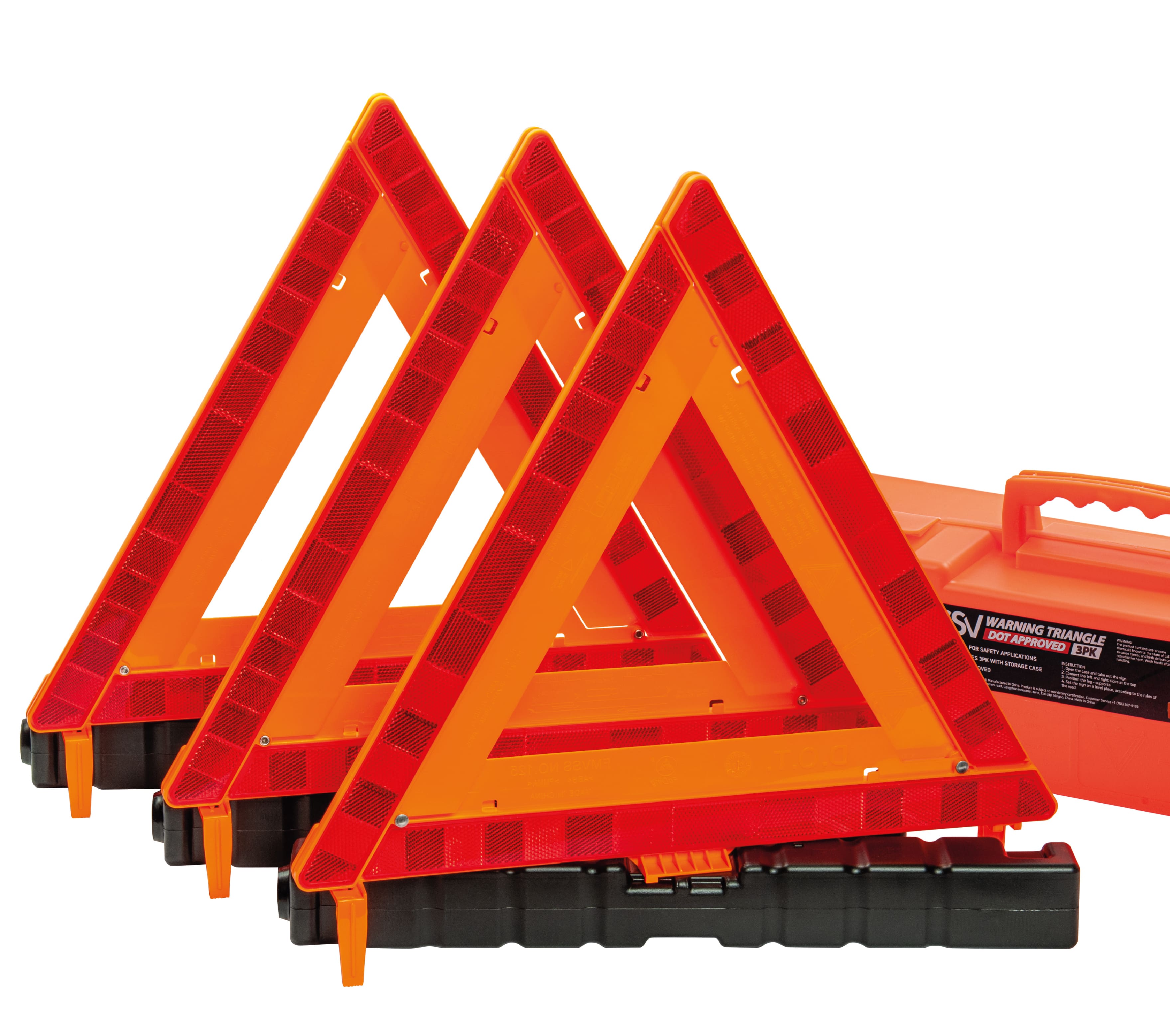 Performance Tool W1498 DOT Warning Triangle 3 pack - Walmart.com