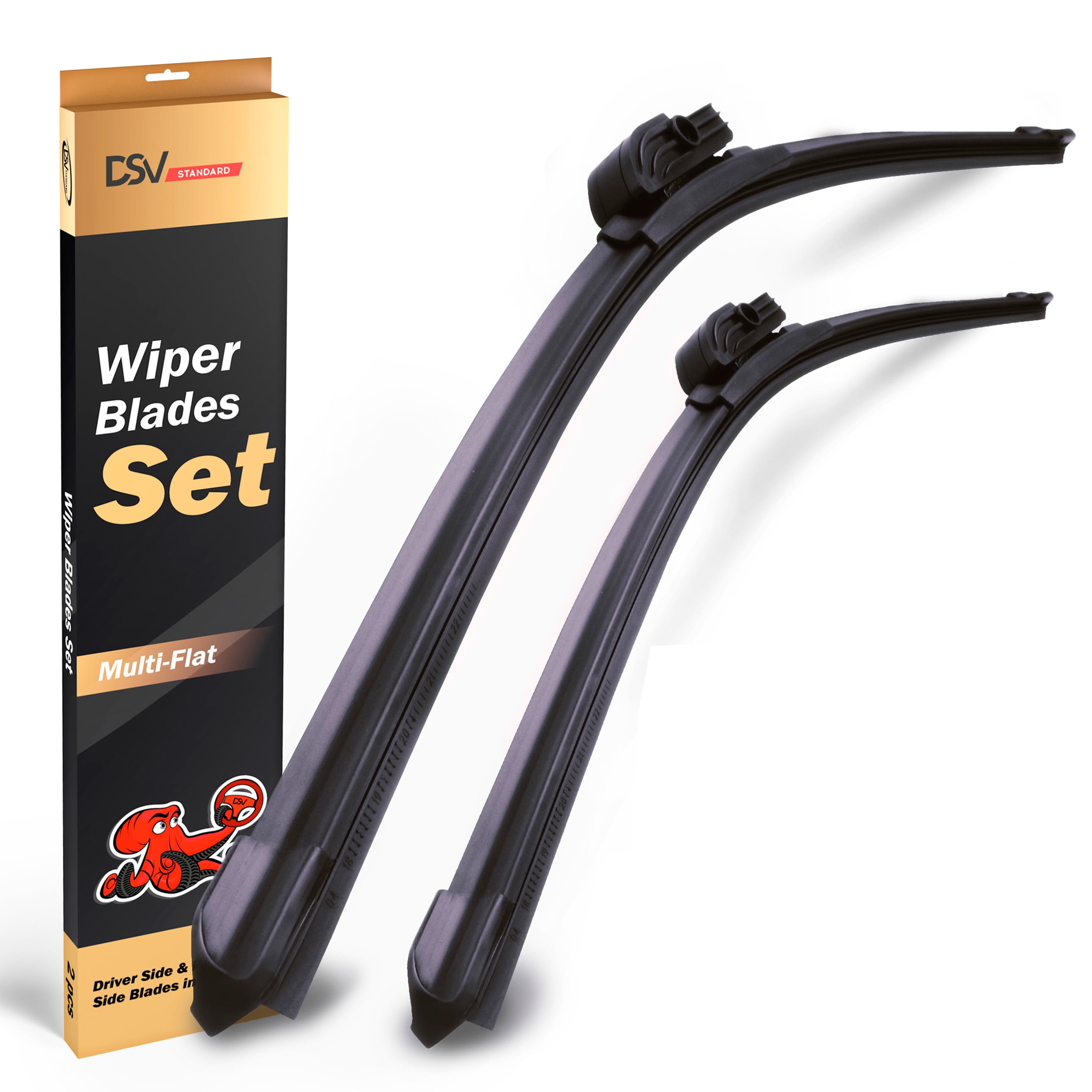 DSV Standard Windshield Wiper Blades 24 and 20, Automotive Replacement ...