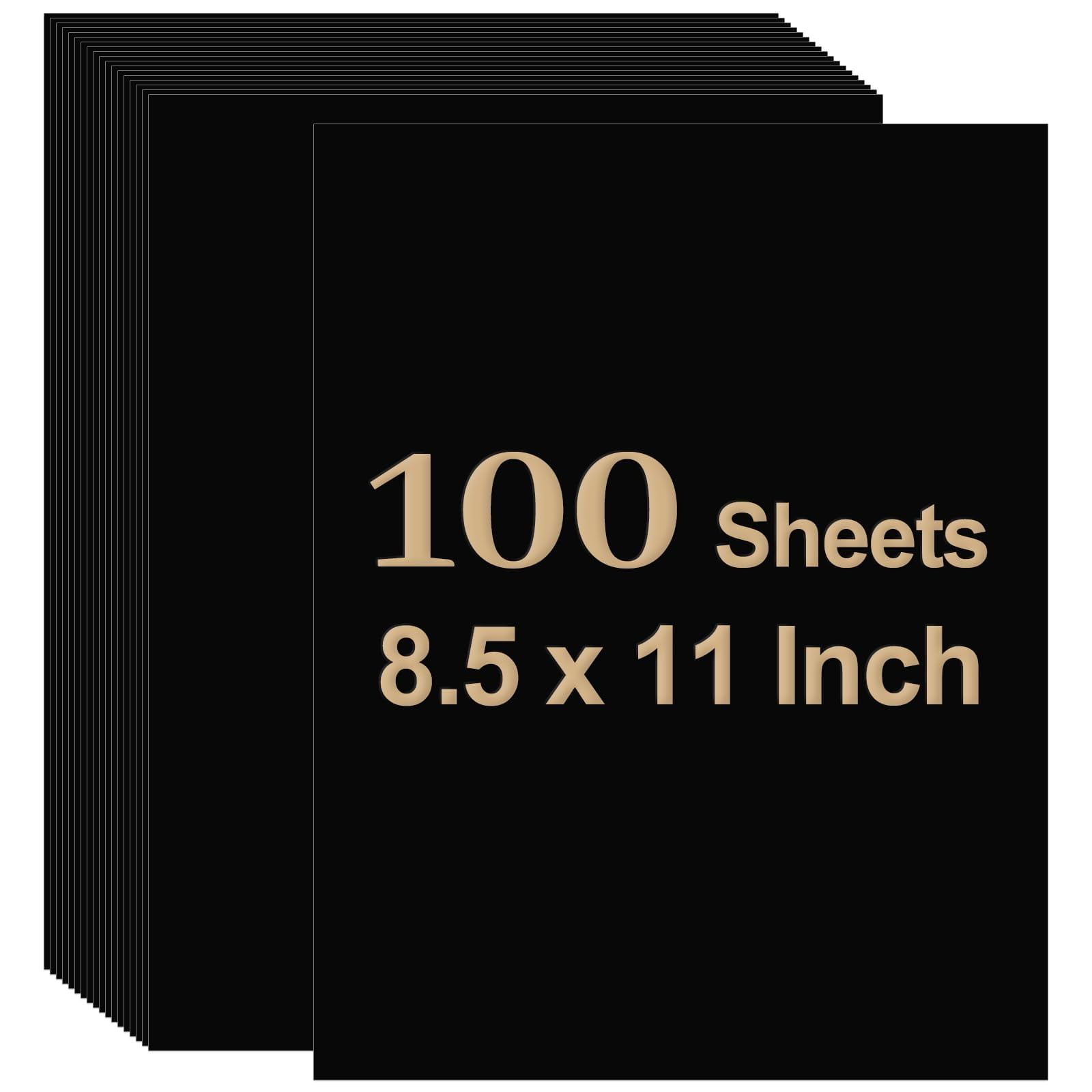 DSYIL Black Cardstock 8.5" MFF30 x 11", 100 Sheets Letter Size Paper ...