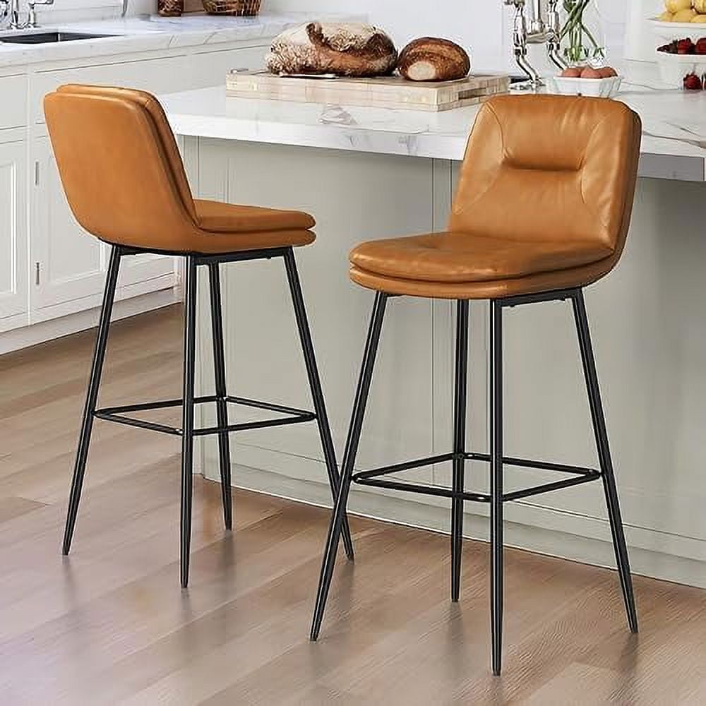 DSZBNUIO Stools Set of 3 Double-Layer Upholstered Height Stools for ...