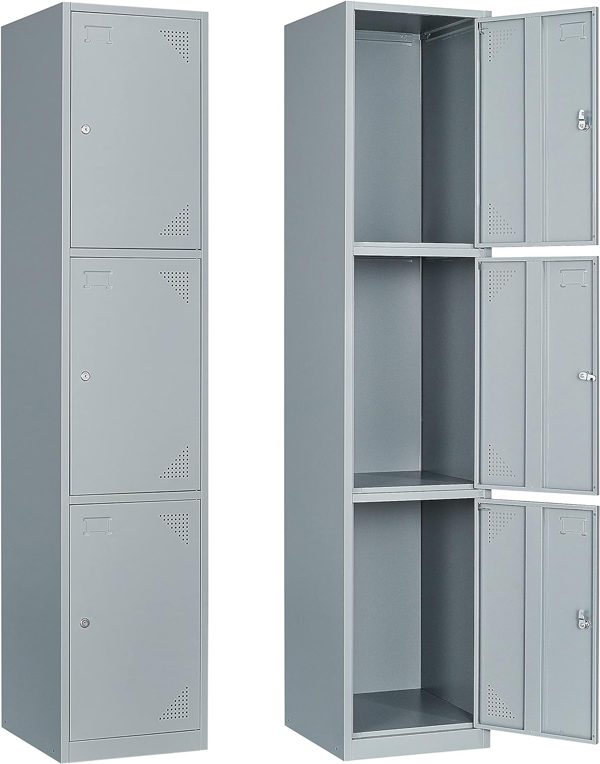 DSZBNUIO ZXCERT Metal Locker ZXCERT Cabinet with Doors and Shelves ...