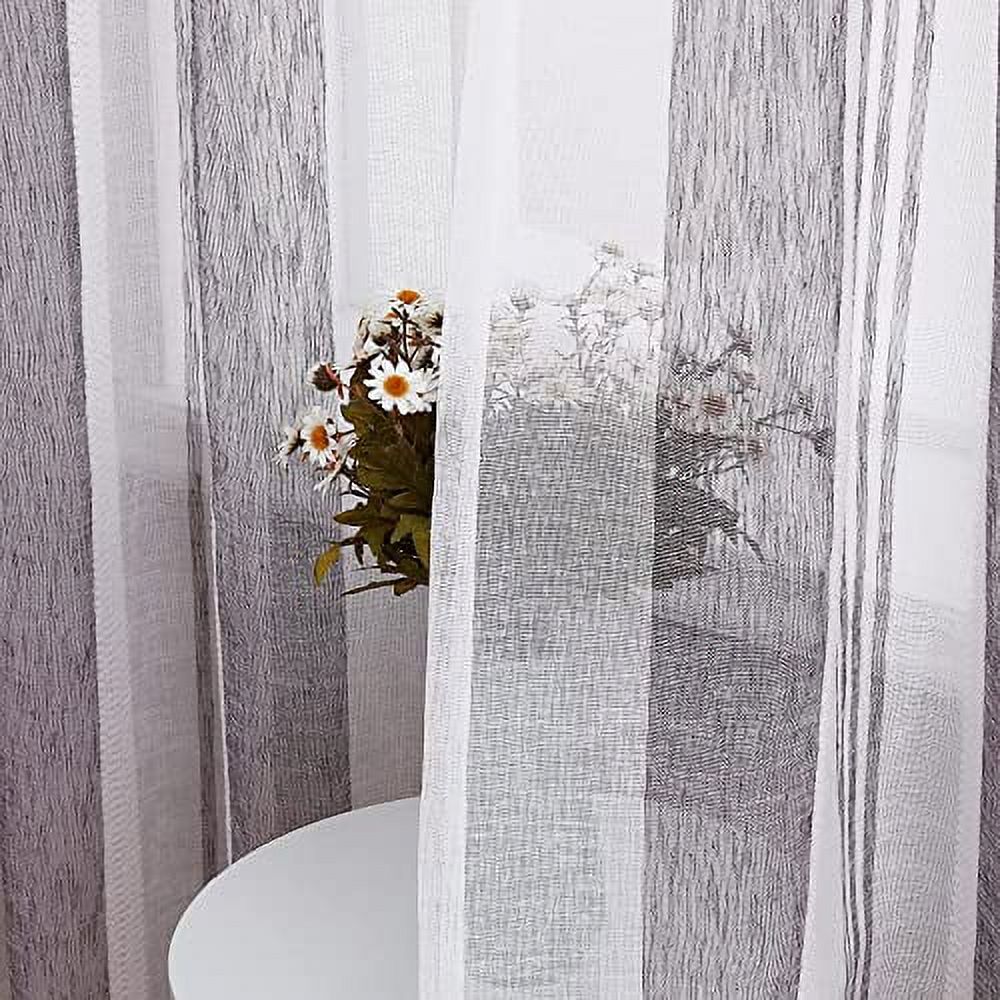 DSstyl Sheer Curtains for Living Room Bedroom, Bathroom Curtain Window ...