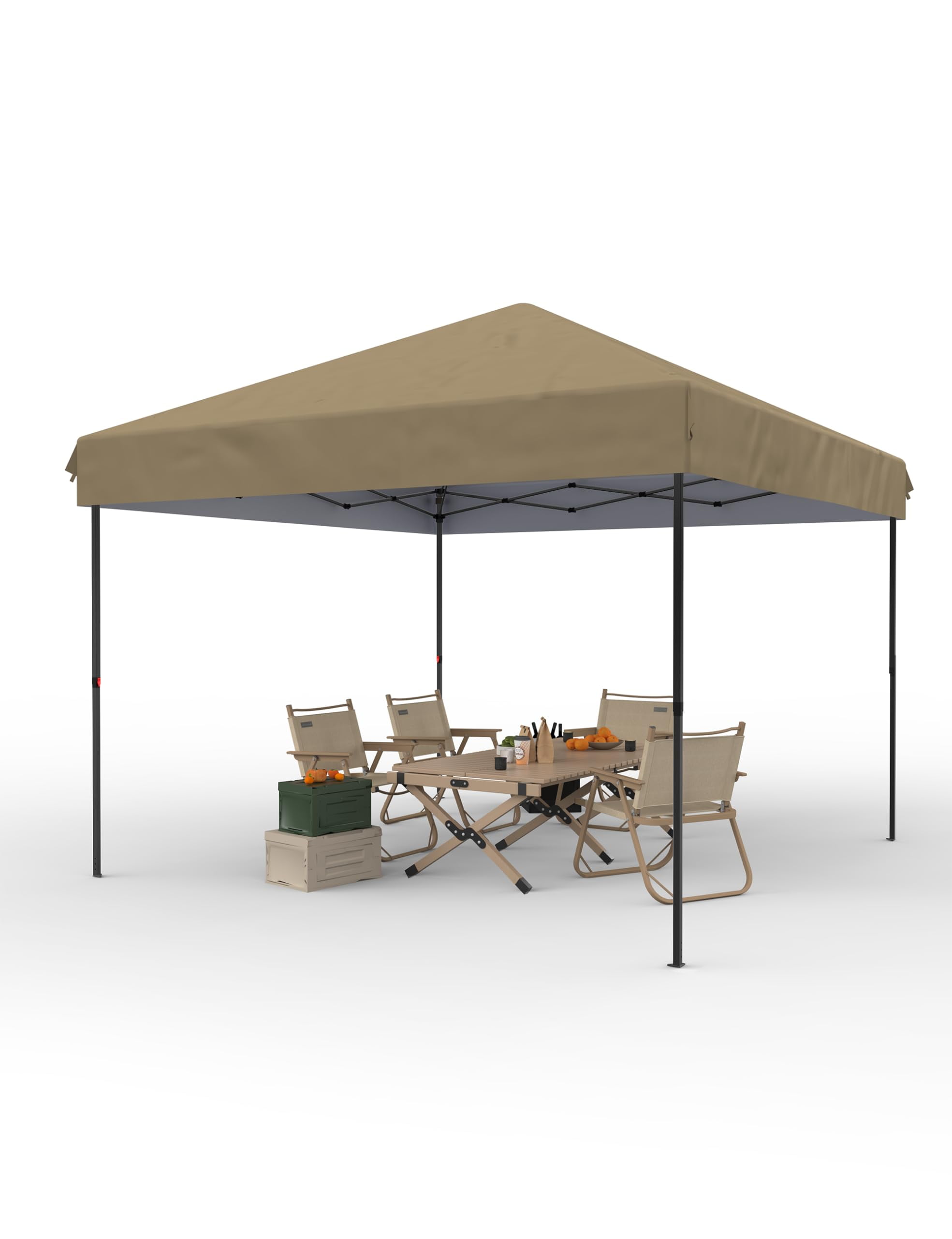 DSstyles 10x10 Ft Pop Up Canopy Tent Easy One Person Set-up, Instant Portable Shelter with 4 ...