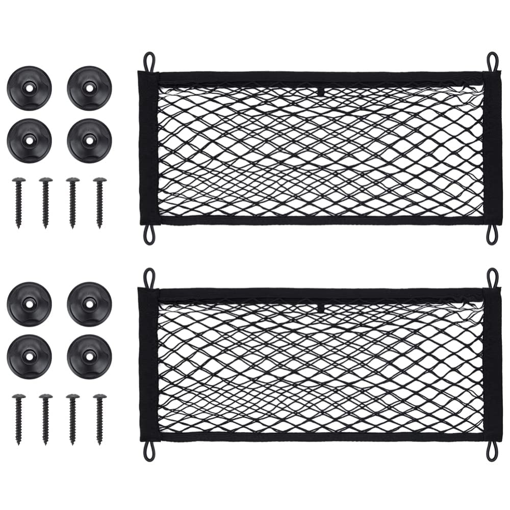 DSstyles 2pcs Small Cargo Nets Car Seat Net Pocket, 9.8 x 18 Inch ...