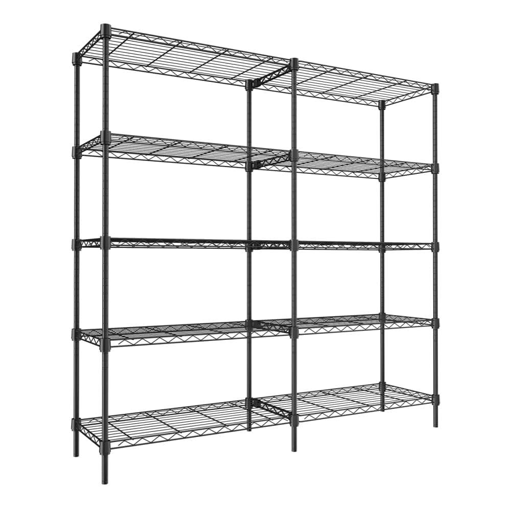 DSstyles 5 Tier Storage Shelves, Wire Shelving Unit Metal Shelving with ...