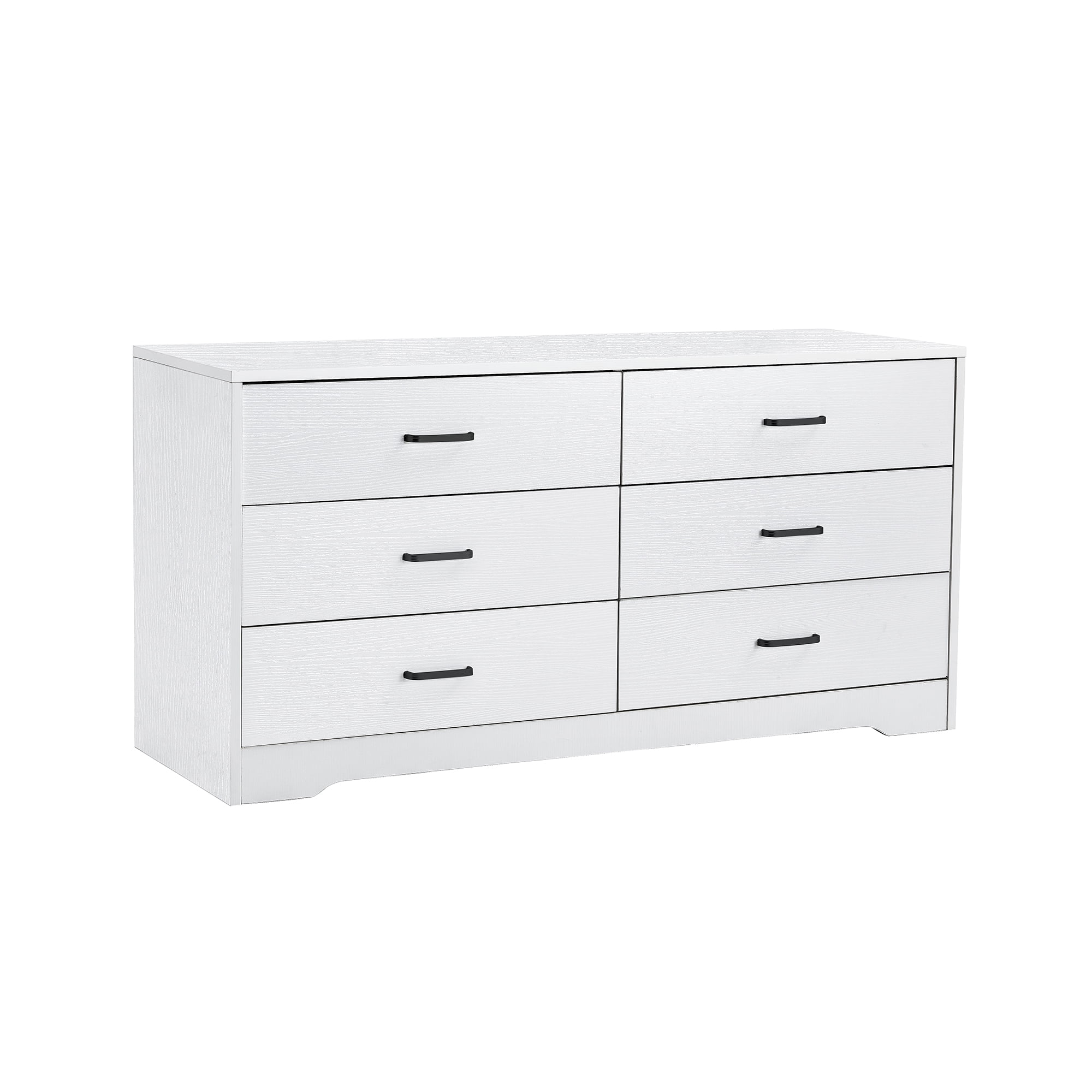 DSstyles 6 Drawer Double Dresser Wood Tower Clothes Organizer Wide ...