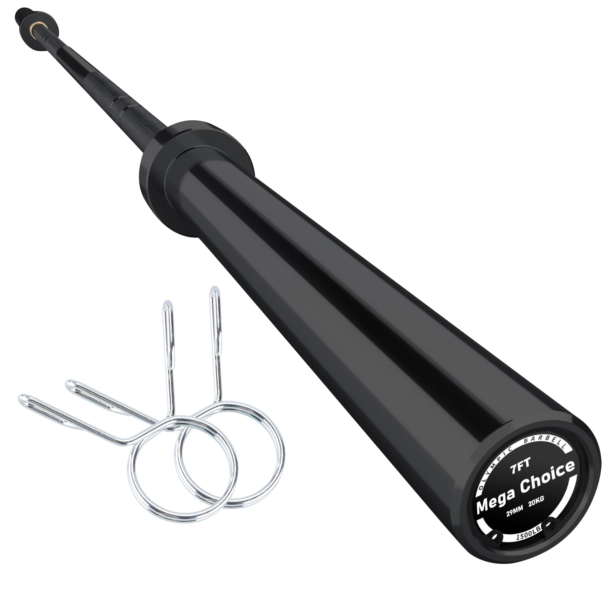 DSstyles 7FT Olym/pic Barbell, 1500lbs Capacity Weight Bar For ...