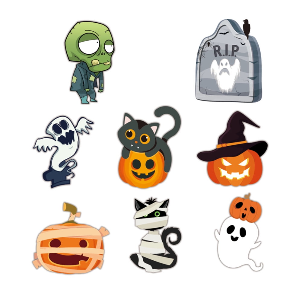 DSstyles 8 Pack Halloween Yard Signs, Halloween Outdoor Lawn Garden ...