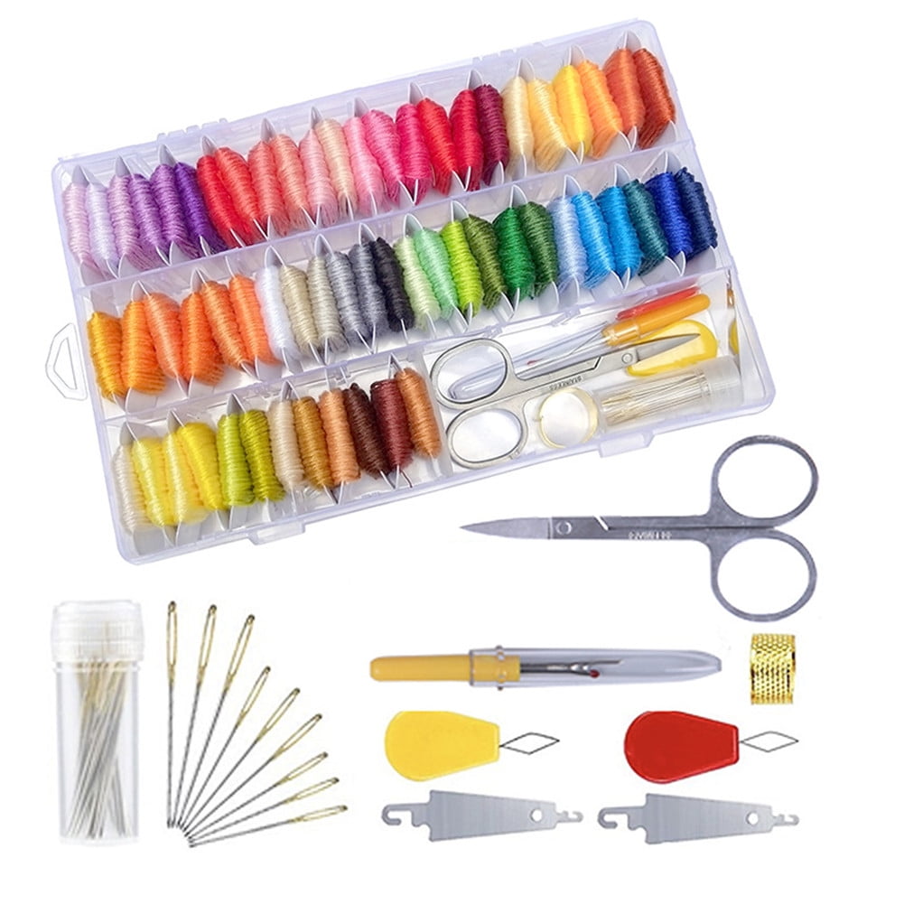 DSstyles Friendship Bracelet String Kit, 60Pcs Embroidery Floss with ...