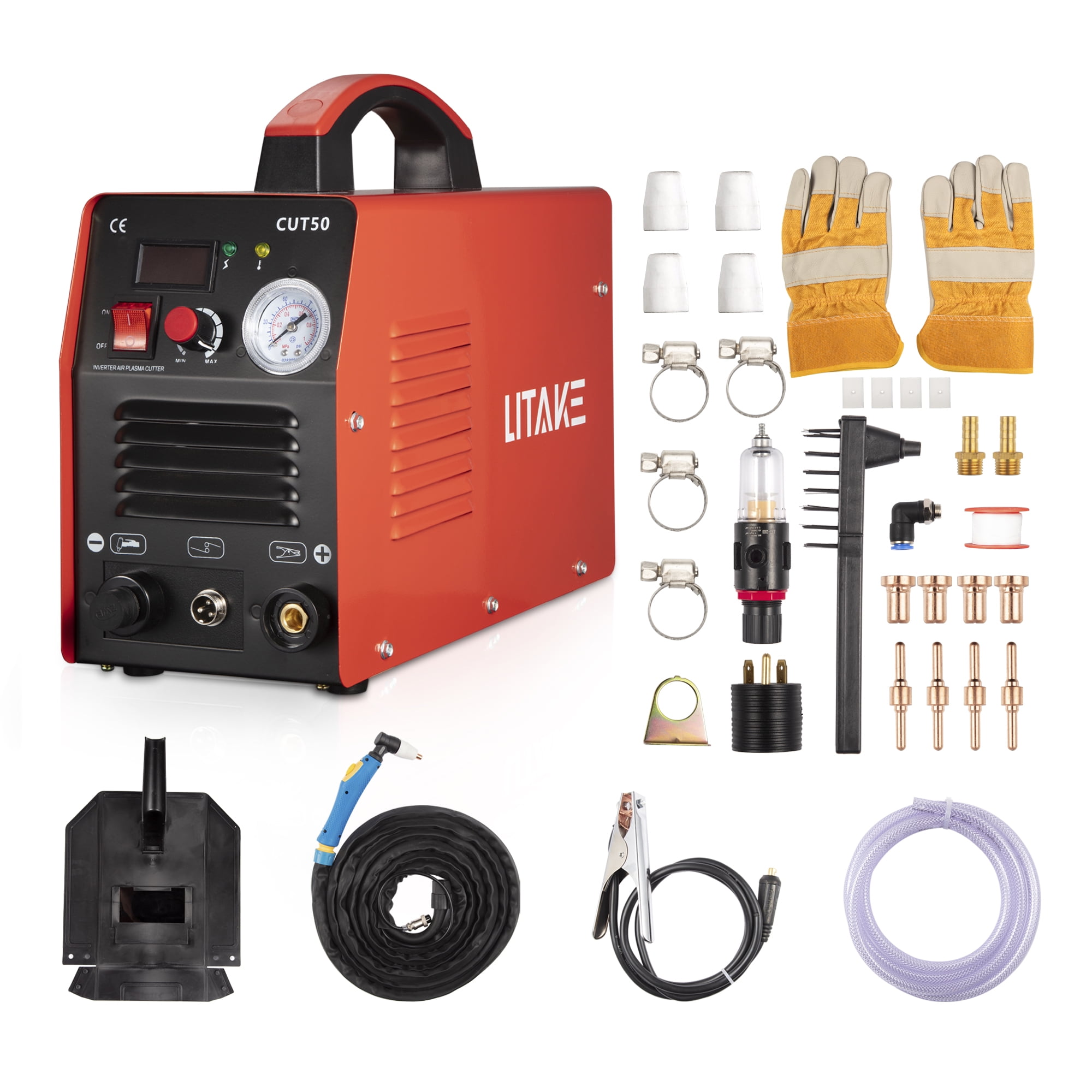 DSstyles Plasma Cutter CUT-50, 50 Amp 220 V Plasma Cutter, the Maximum ...