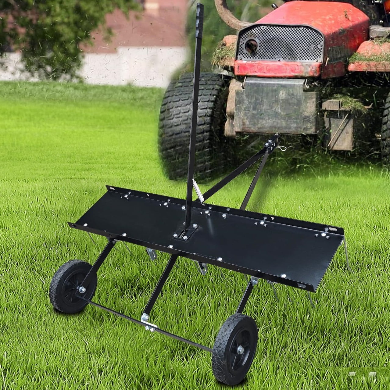 DSstyles Pull Behind Dethatcher, 40 inch Lawn Dethatcher for Lawn Care ...