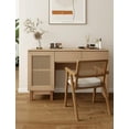 DSstyles Rattan Desk: Writing & Computer Table with 2 Drawers, 1 ...