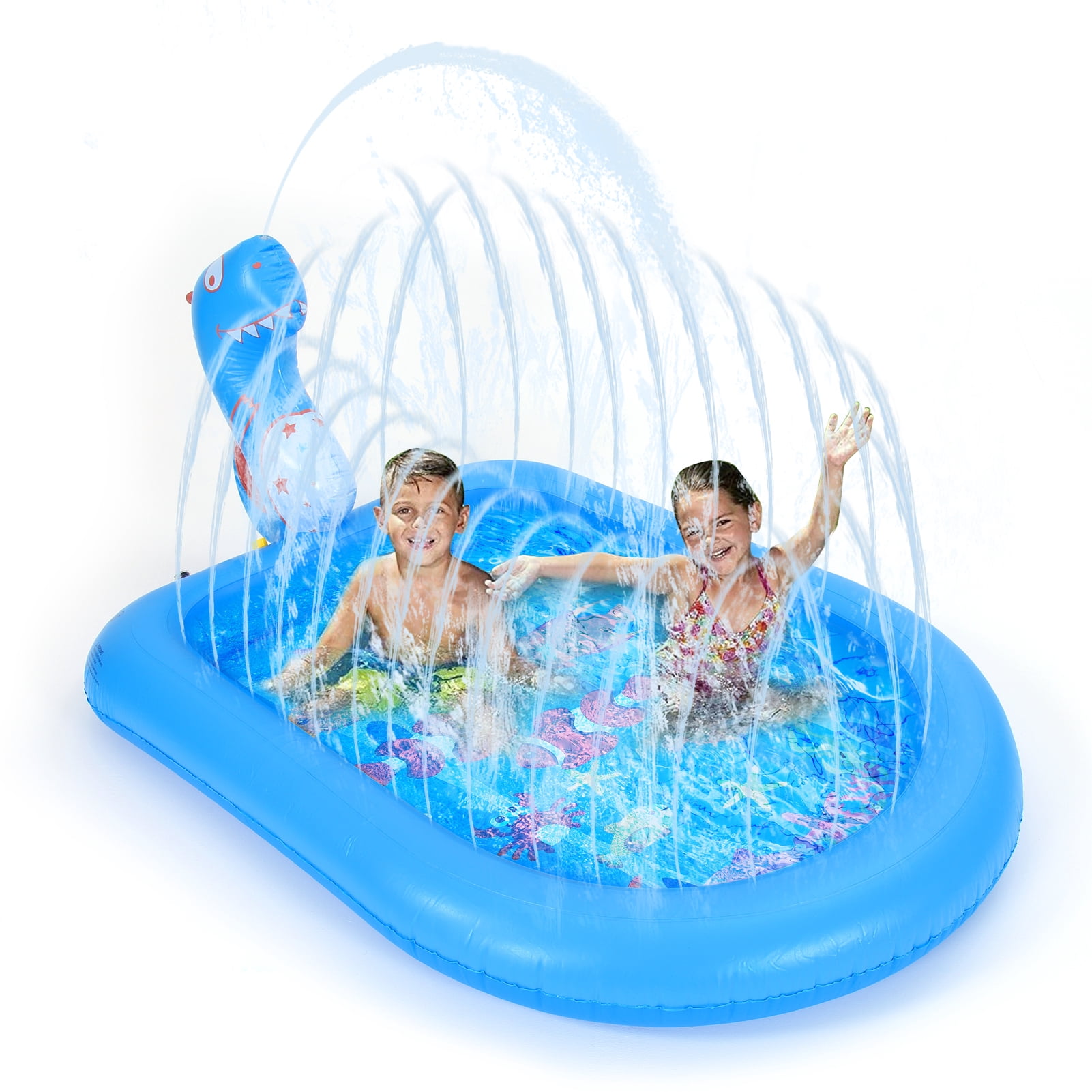 DSstyles Spray Pool Toys, Dinosaur Inflatable Splashback Sprinkler Pool ...