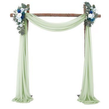 Coolmade 3 Panel Wedding Arch Draping Fabric,29.5"x18Ft Pearl Fabric ...