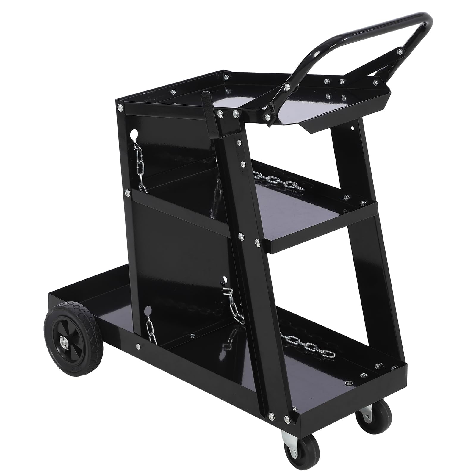 DSstyles Welding Cart, 220 lbs Welder Cart with Wheels, 3-Tier Welding ...