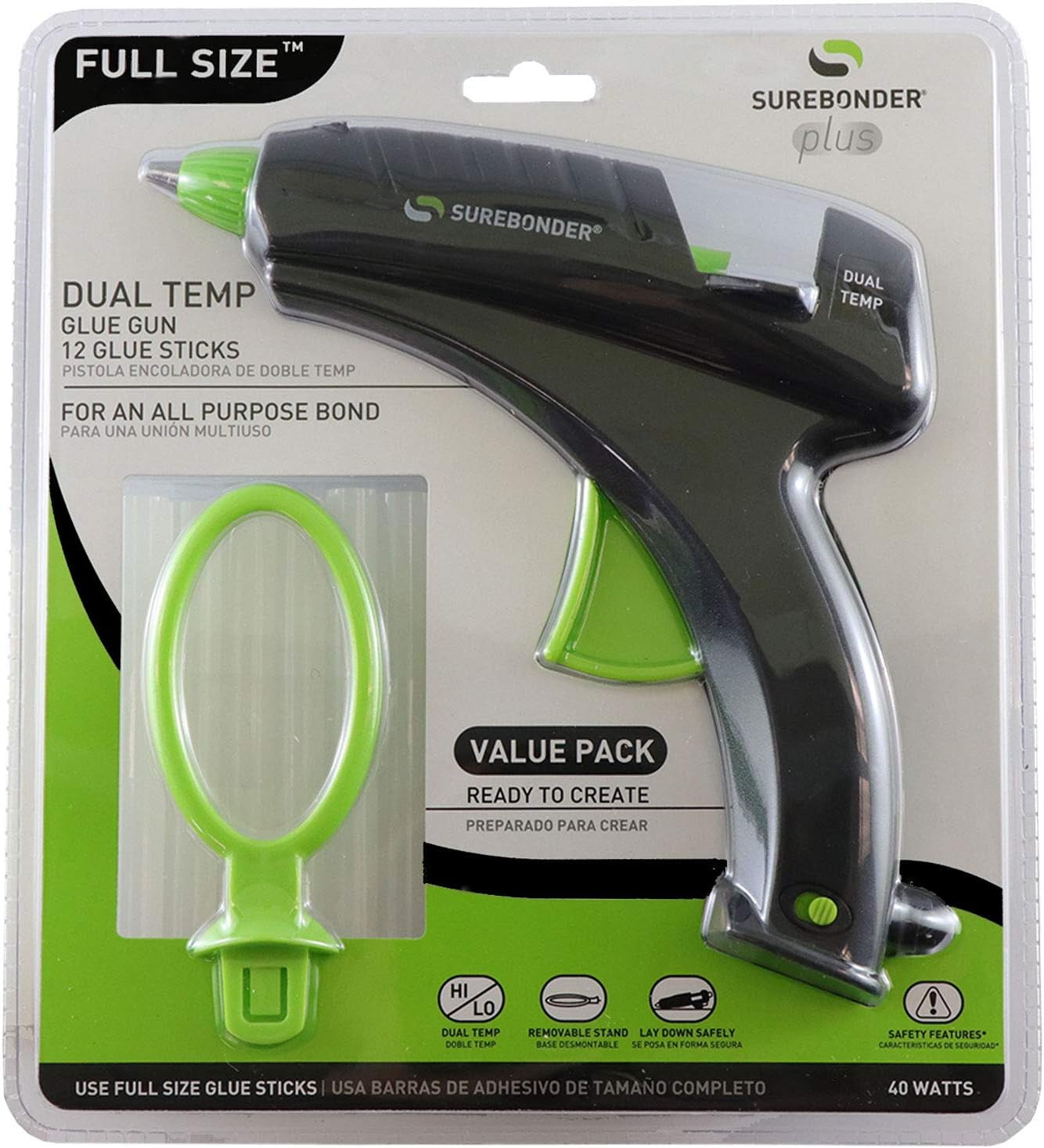 DT-270FKIT Full Size Dual Temperature Glue Gun with 12-4-Inch Standard ...