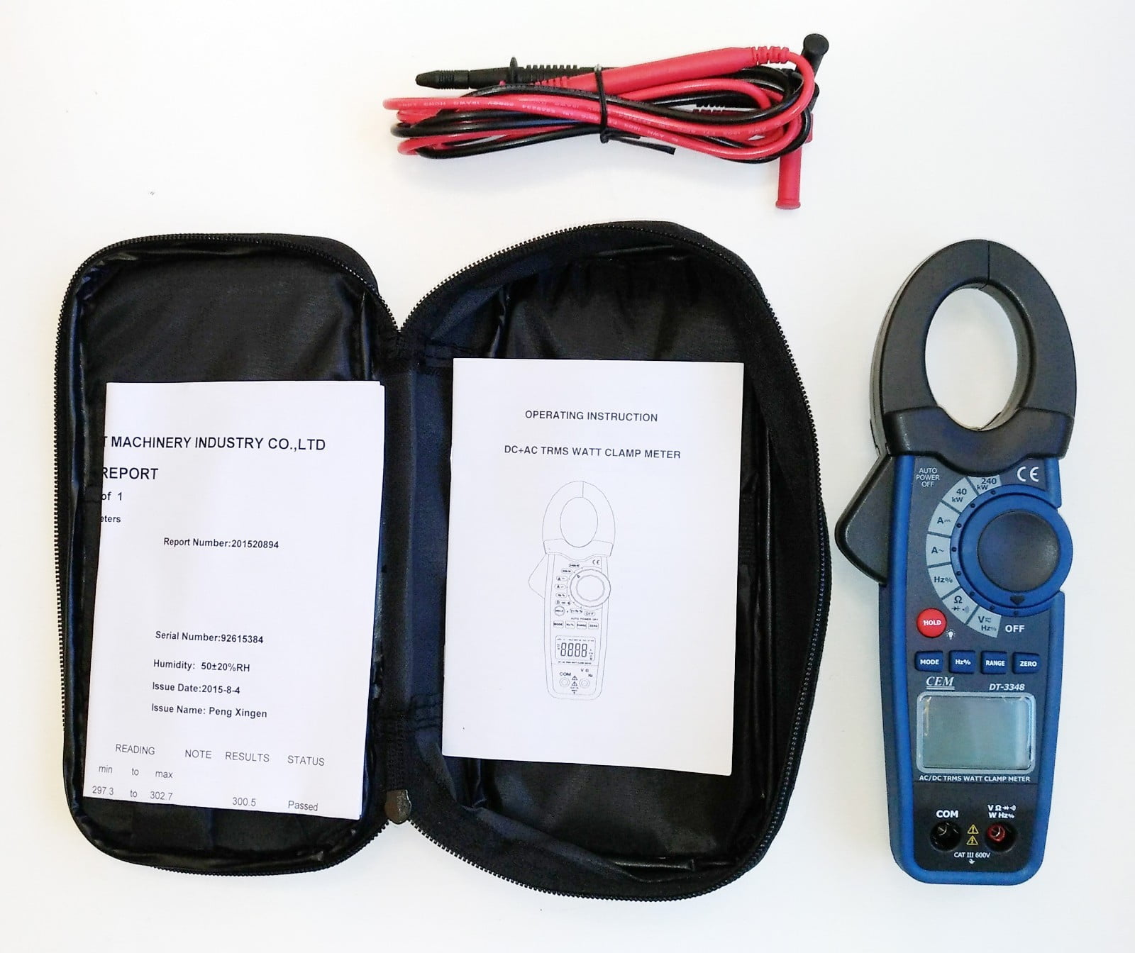 DT-3348 240KW 1K Amp Clamp-on AC/DC Current Voltage Watt Frequency Ohm ...